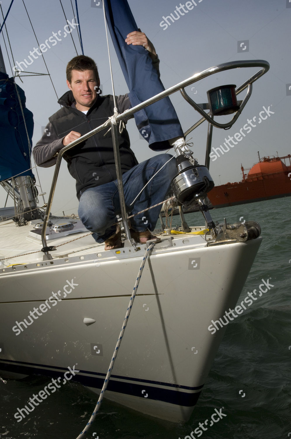 Yachtman Will Sayer His Yacht Marchwood Editorial Stock Photo - Stock ...