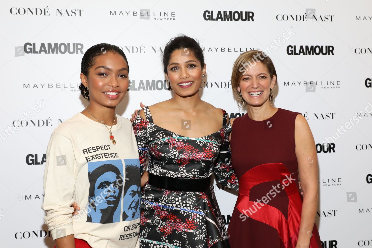 Yara Shahidi Frieda Pinto Cindi Leive Editorial Stock Photo - Stock ...
