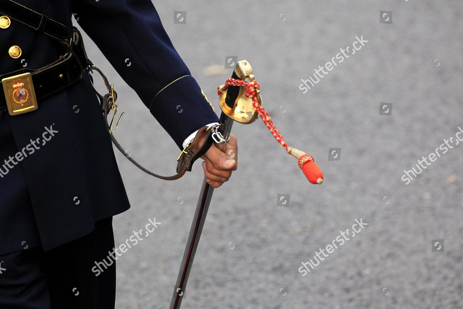 Royal Guard Officer Holds His Ceremonial Editorial Stock Photo - Stock ...