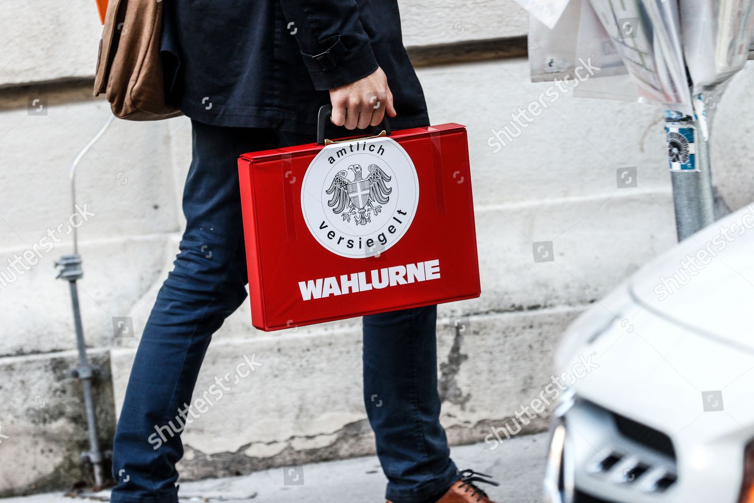 Electoral Official Carries Portable Ballot Box Editorial Stock Photo ...