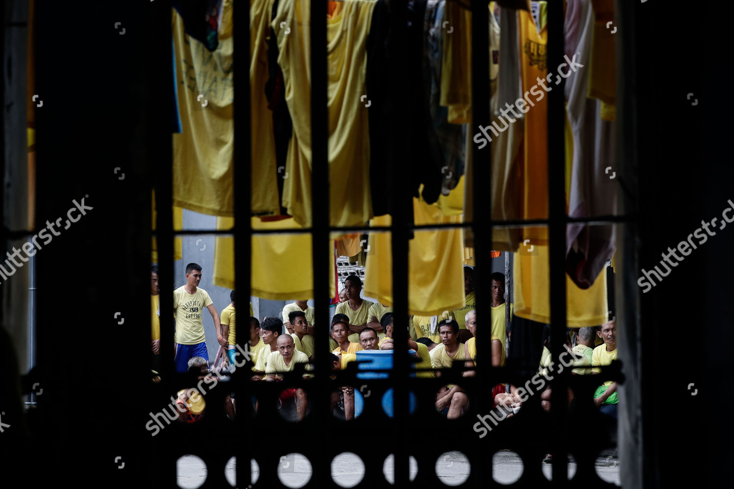 Inmates Await Clearance During Surprise Inspection Editorial Stock ...