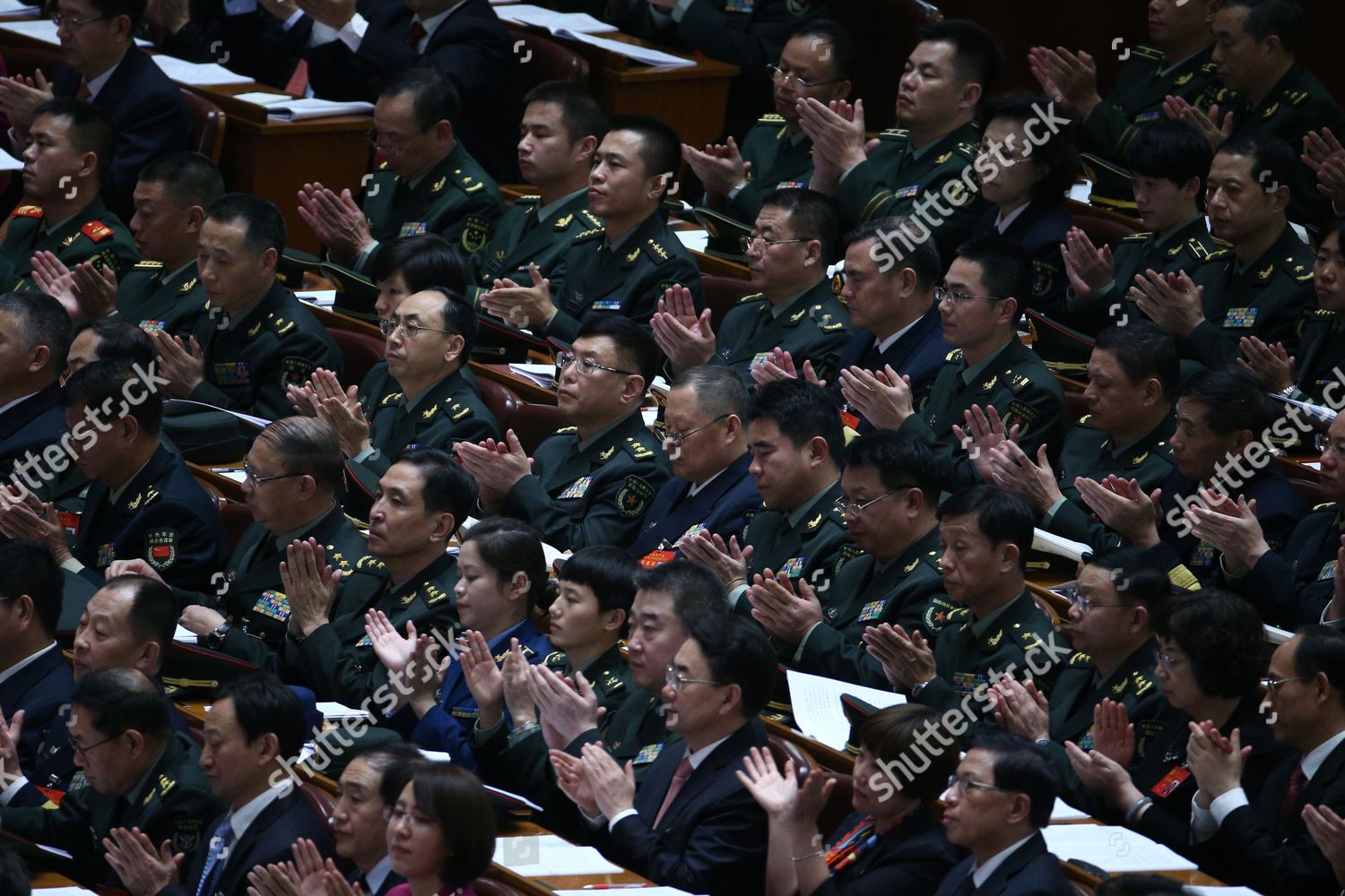Delegates Military Clap They Attend Opening Editorial Stock Photo ...