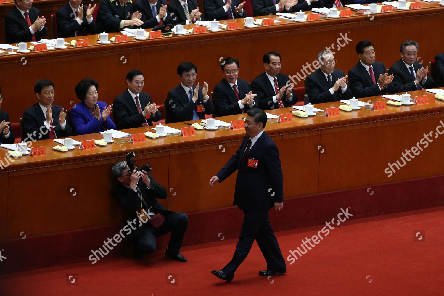 Delegates Clap After Chinese President General Editorial Stock Photo ...
