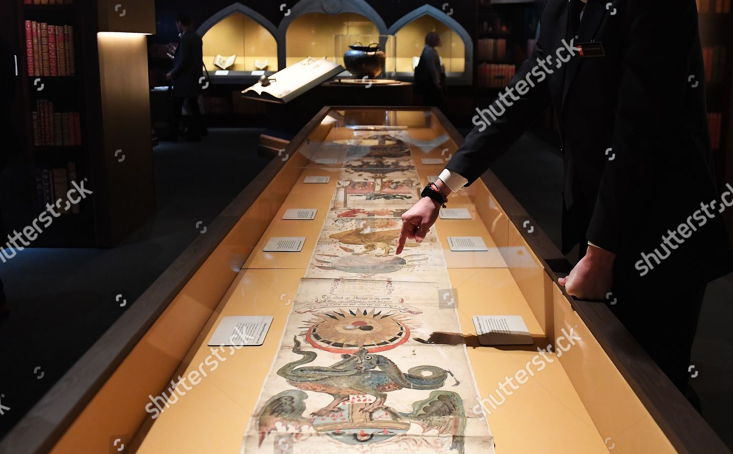 British Library Staff Worker Looks Artwork Editorial Stock Photo ...