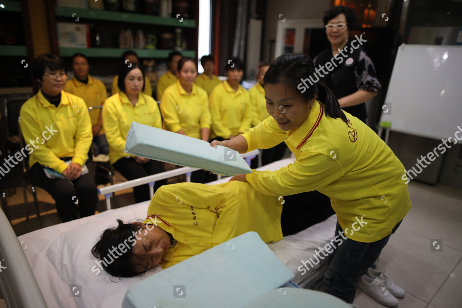 CHINESE NANNIES LEARN LOOK AFTER ELDERLY Editorial Stock Photo - Stock ...