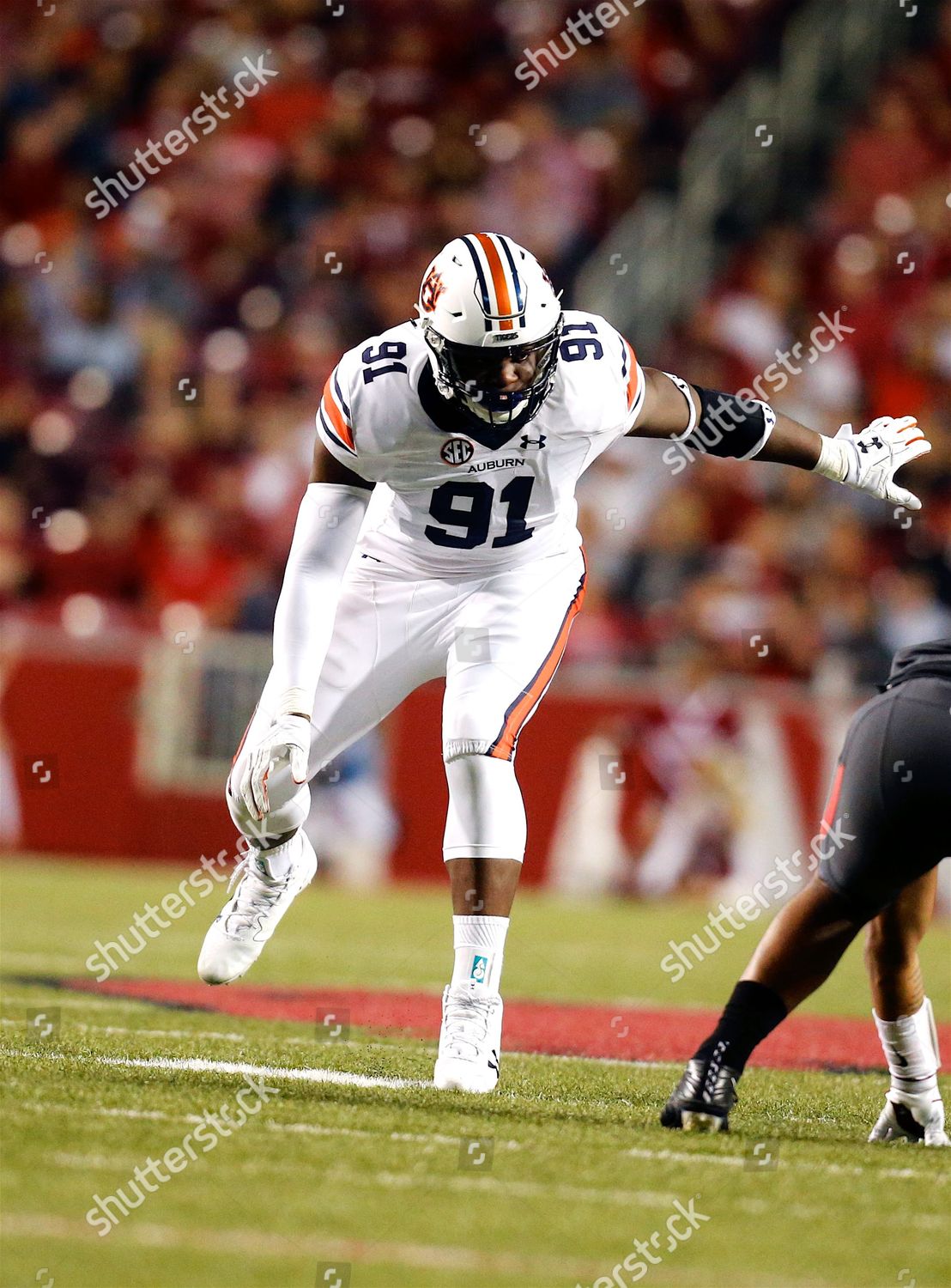 AUBURN DEFENSIVE END NICK COE 91 Editorial Stock Photo - Stock Image ...