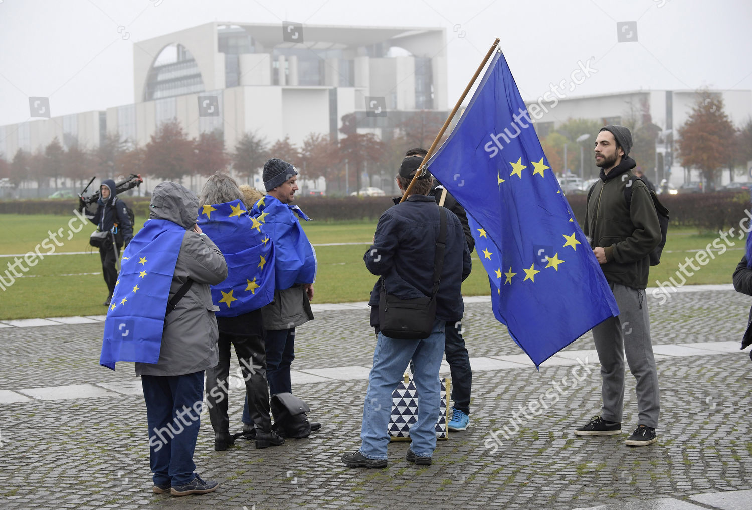 Supporters Carrying European Union Flags Gather Editorial Stock Photo ...