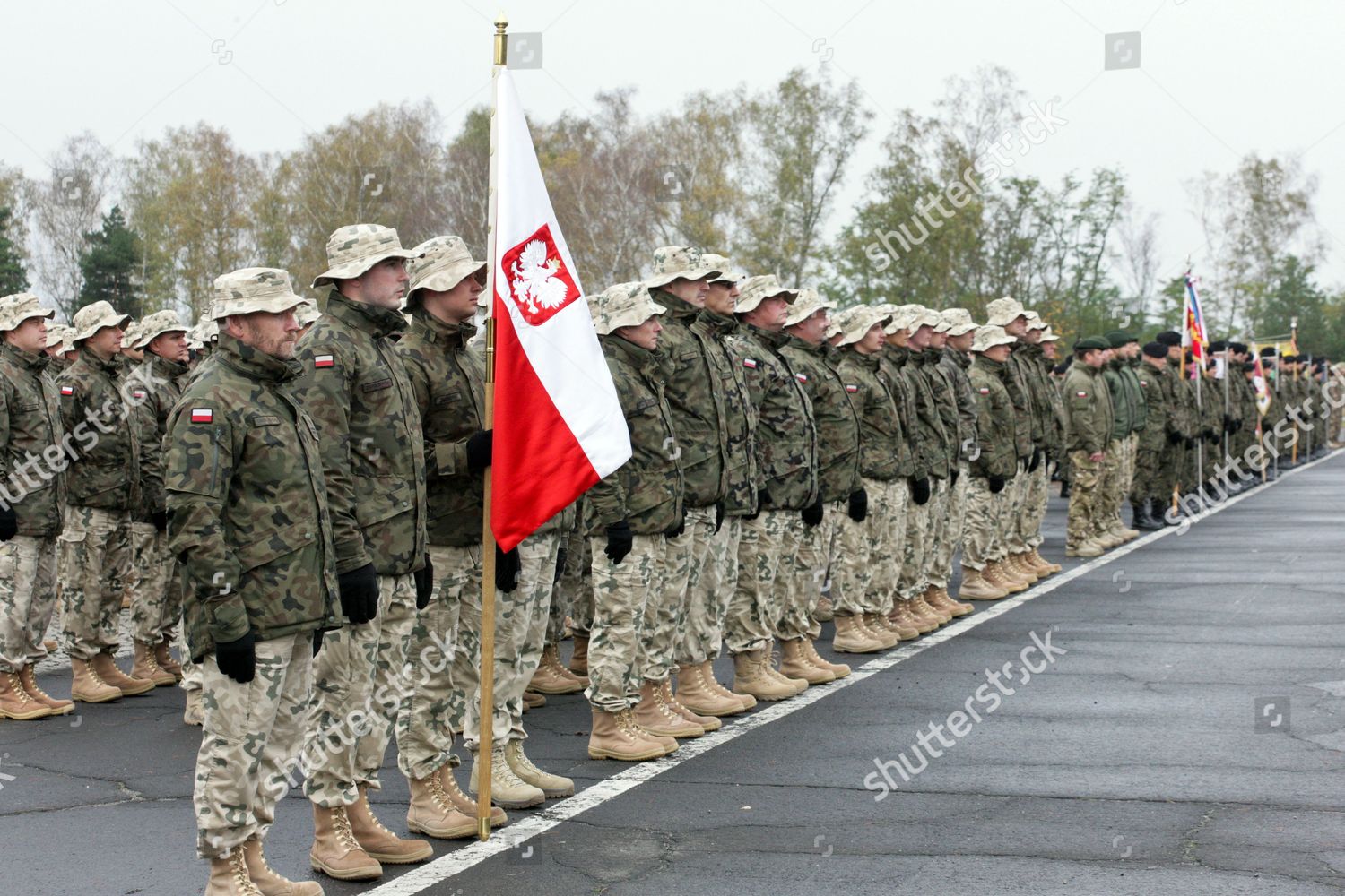 Polish Soldiers During Farewell Ceremony Before Editorial Stock Photo ...