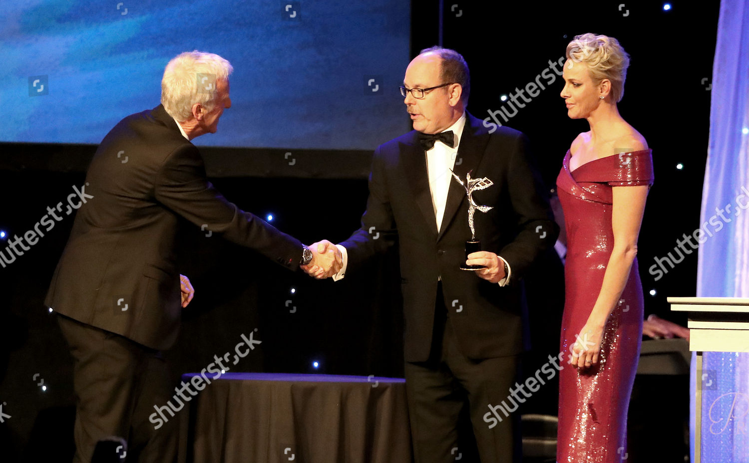 James Cameron Princess Charlene Monaco Prince Editorial Stock Photo ...