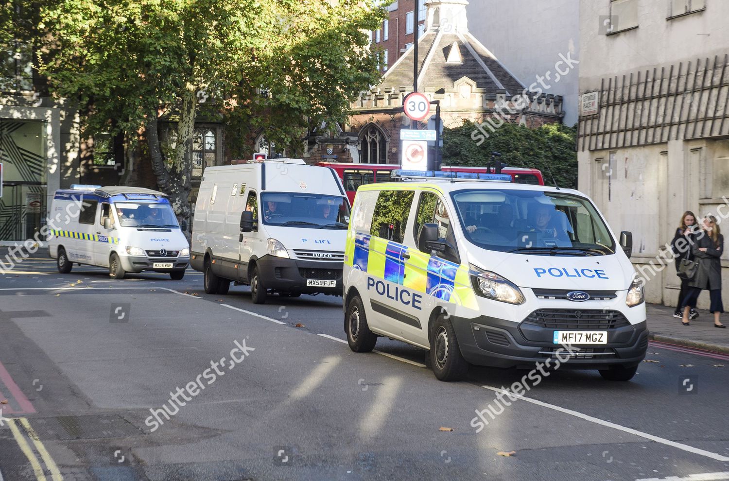 Convoy Manchester Police Vehicles Arrives Westminster Editorial Stock ...