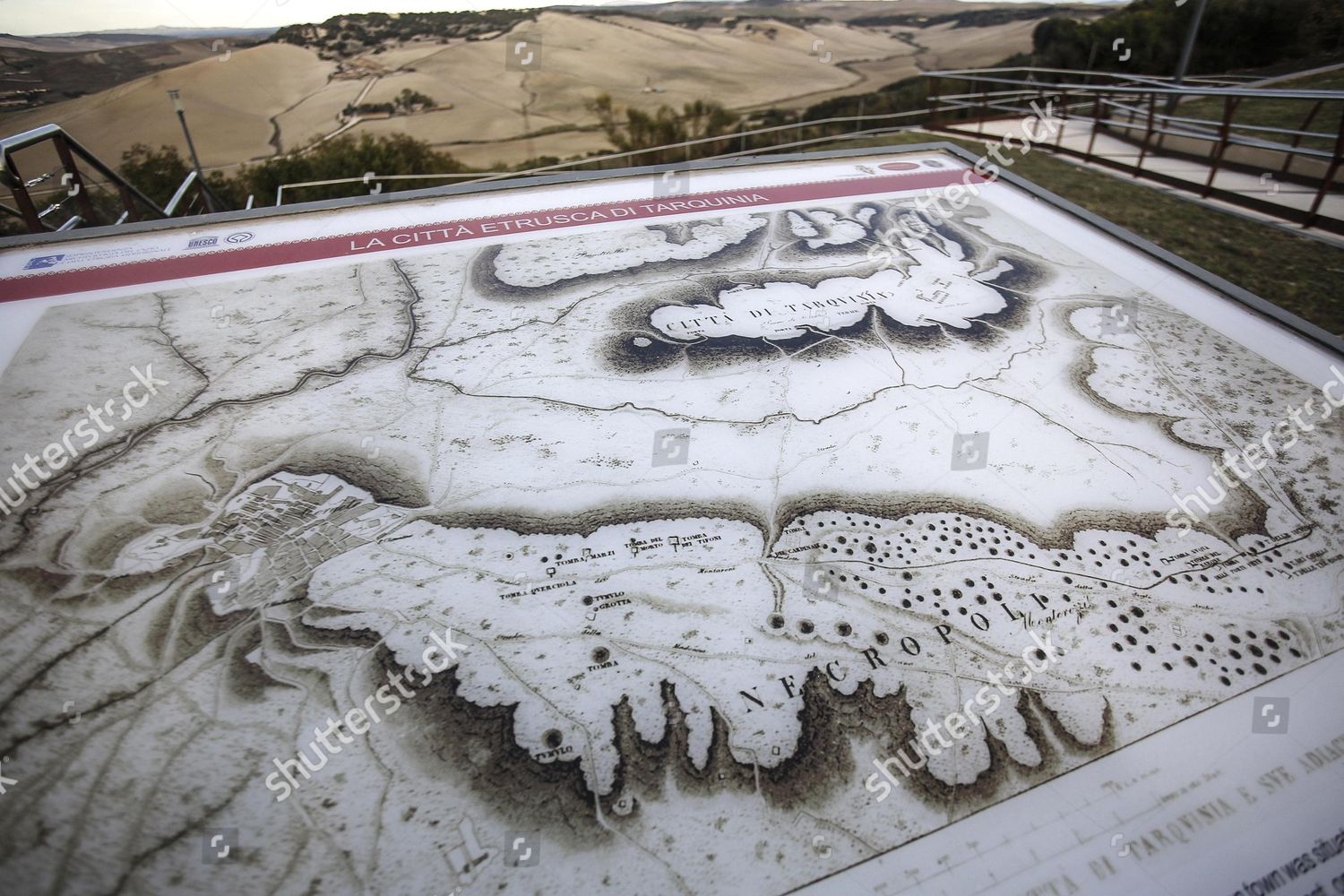 View Map Necropolis Tarquinia Site Tarquinia Editorial Stock Photo ...