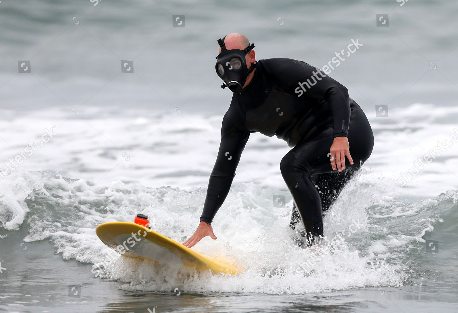 Surfer Dressed Gas Mask Costume Hits Editorial Stock Photo - Stock ...