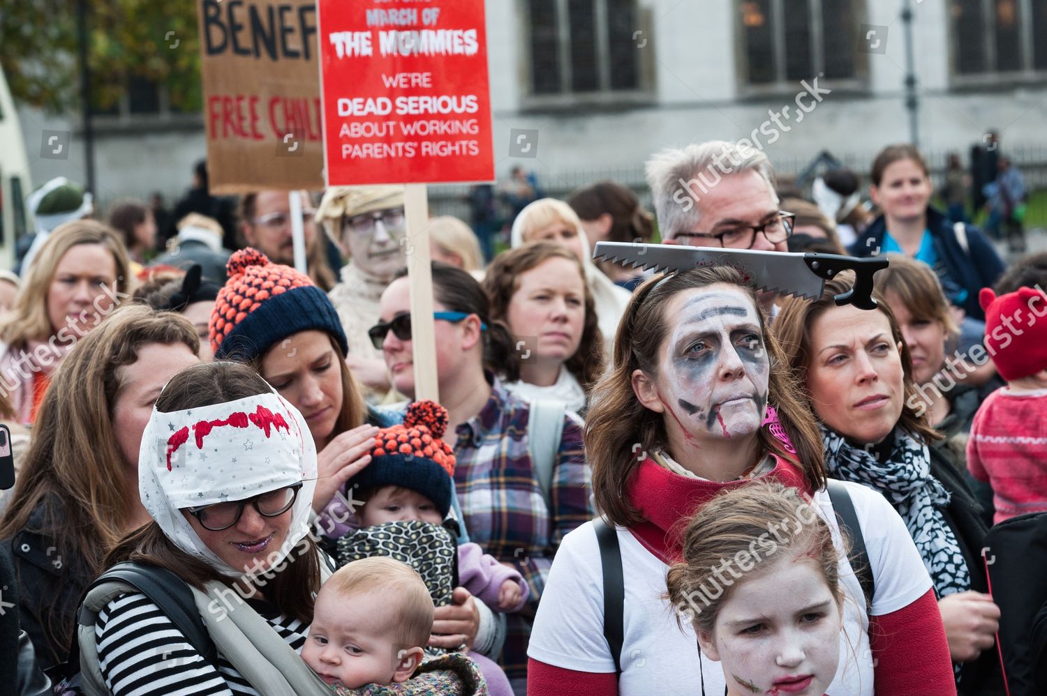 Hundreds Women Symbolically Dressed Mummies Highlight Editorial Stock ...