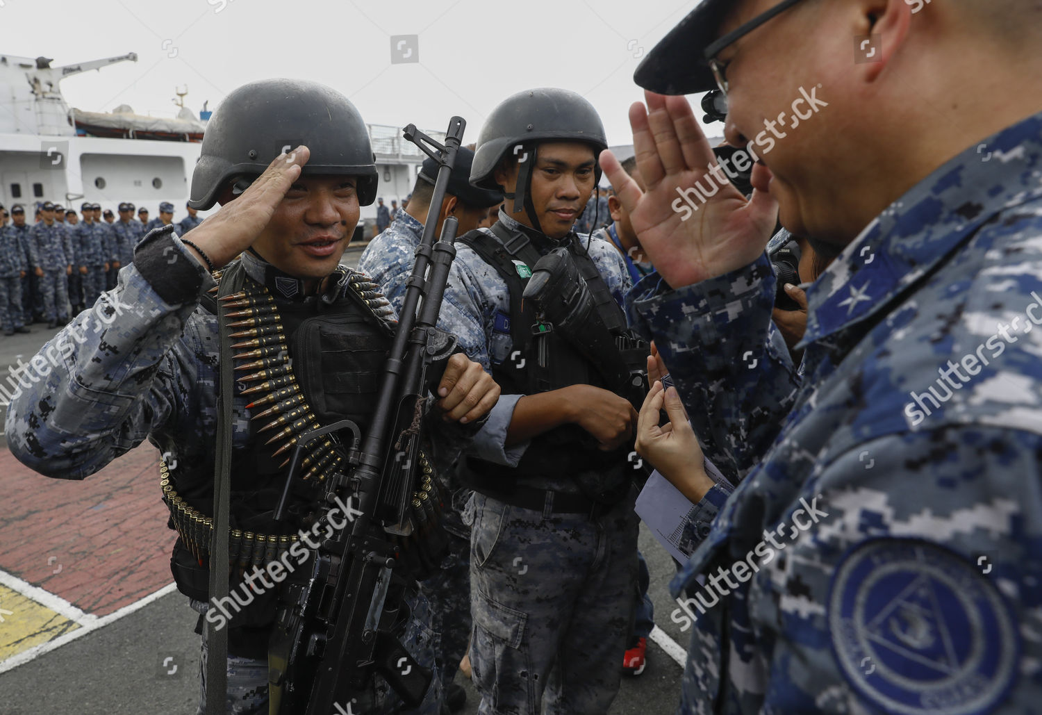 Philippine Coast Guard Pcg Trooper L Editorial Stock Photo - Stock ...