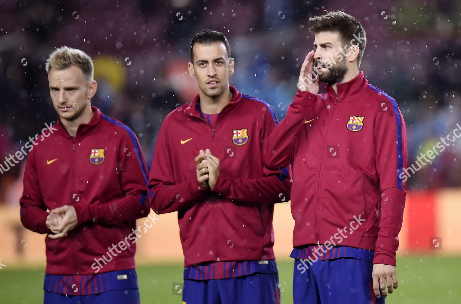 Ivan Rakitic Sergio Busquets Gerard Pique Editorial Stock Photo - Stock ...