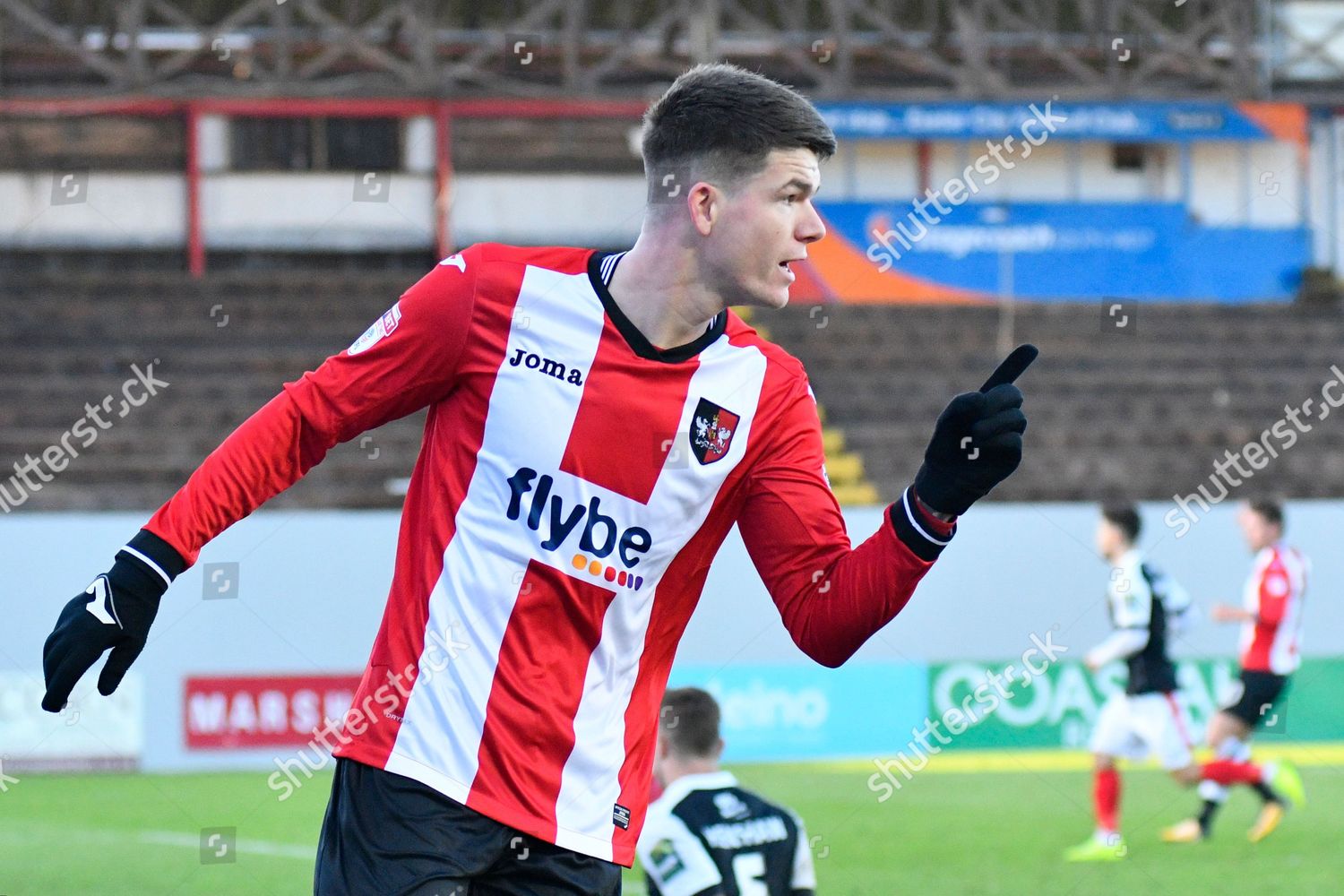 Liam Mcalinden 19 Exeter City Celebrates Editorial Stock Photo - Stock ...
