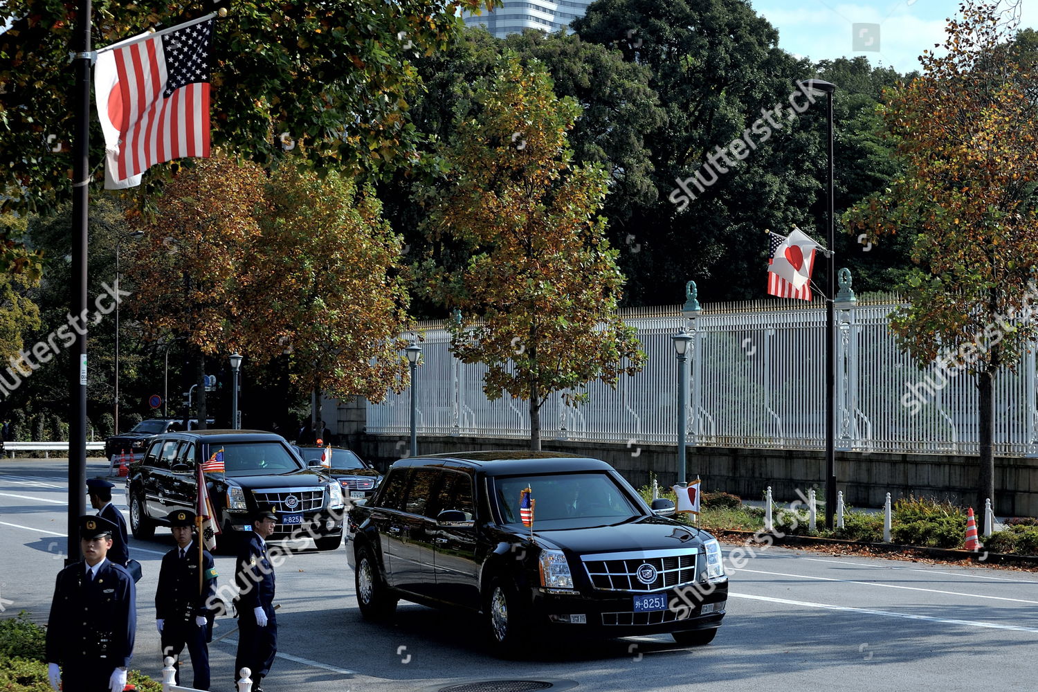 Motorcade Transporting Us President Donald J Editorial Stock Photo ...