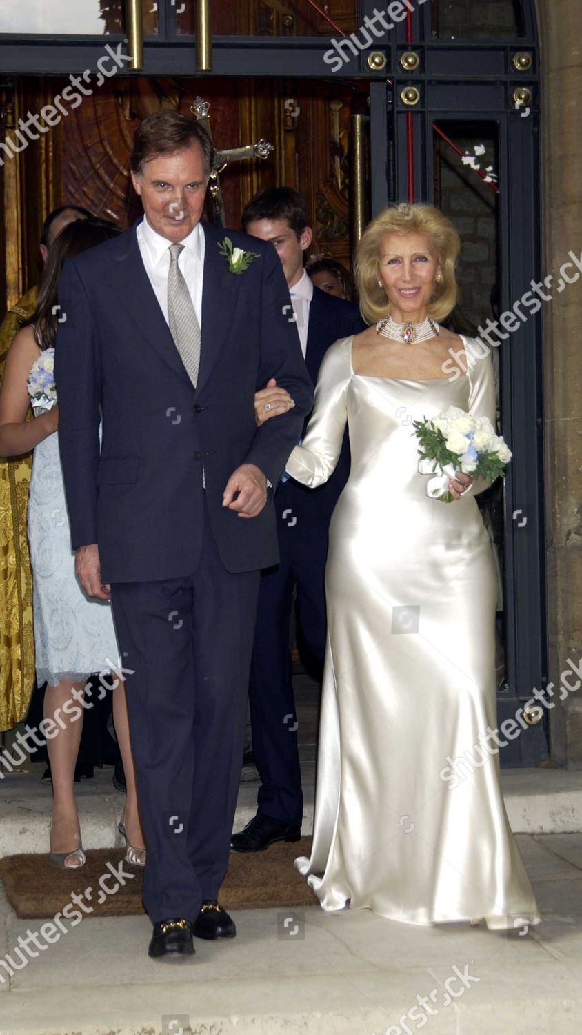 Bride Elizabeth Harris Groom Jonathan Aitken Editorial Stock Photo ...