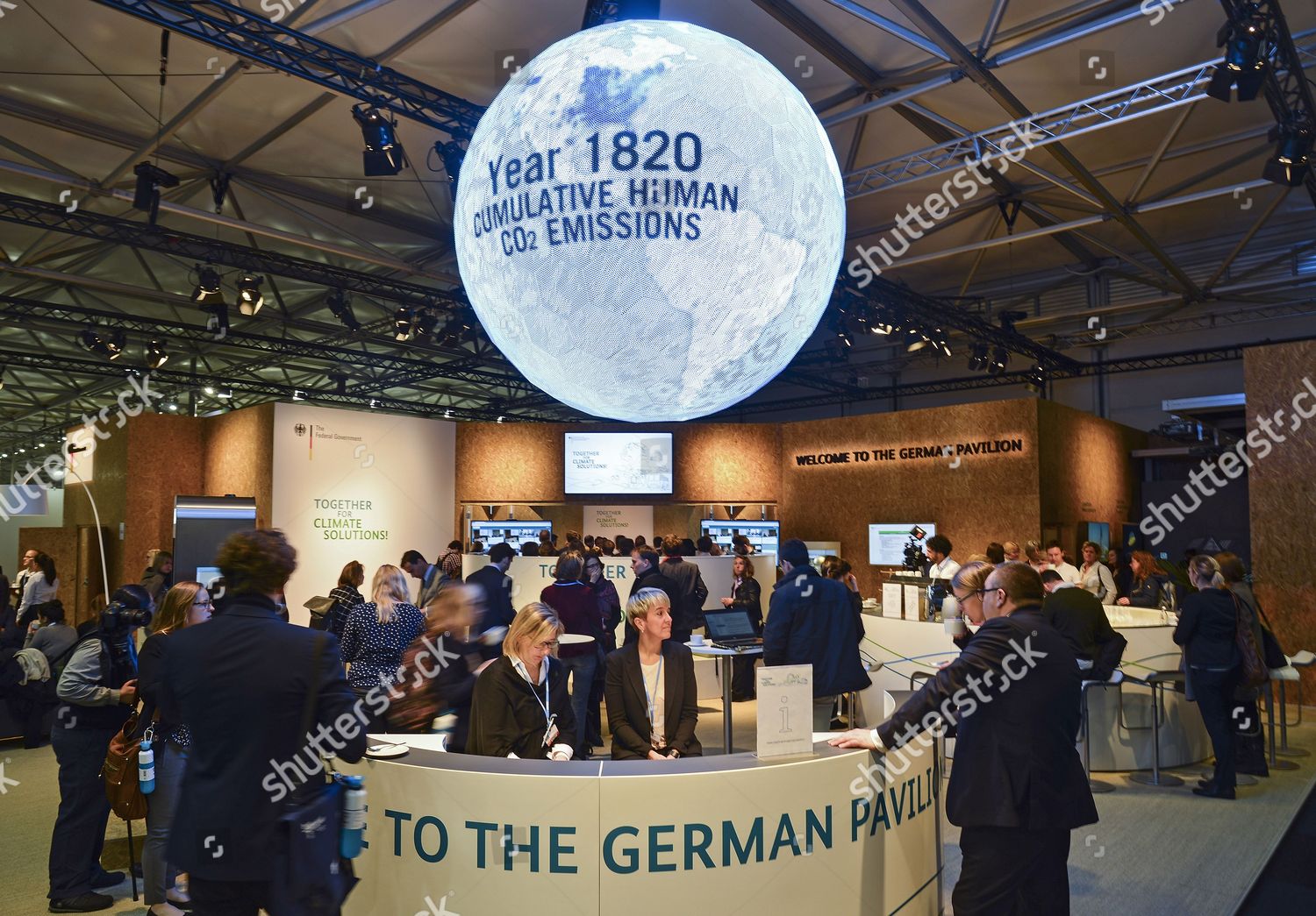 Visitors Stand German Booth During Un Editorial Stock Photo - Stock ...