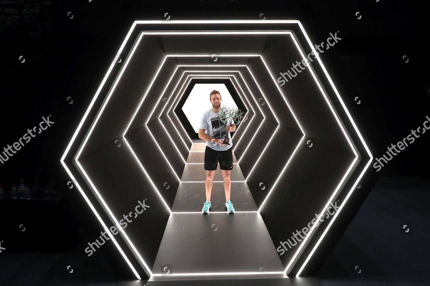 Jack Sock Usa Poses His Trophy Editorial Stock Photo - Stock Image ...