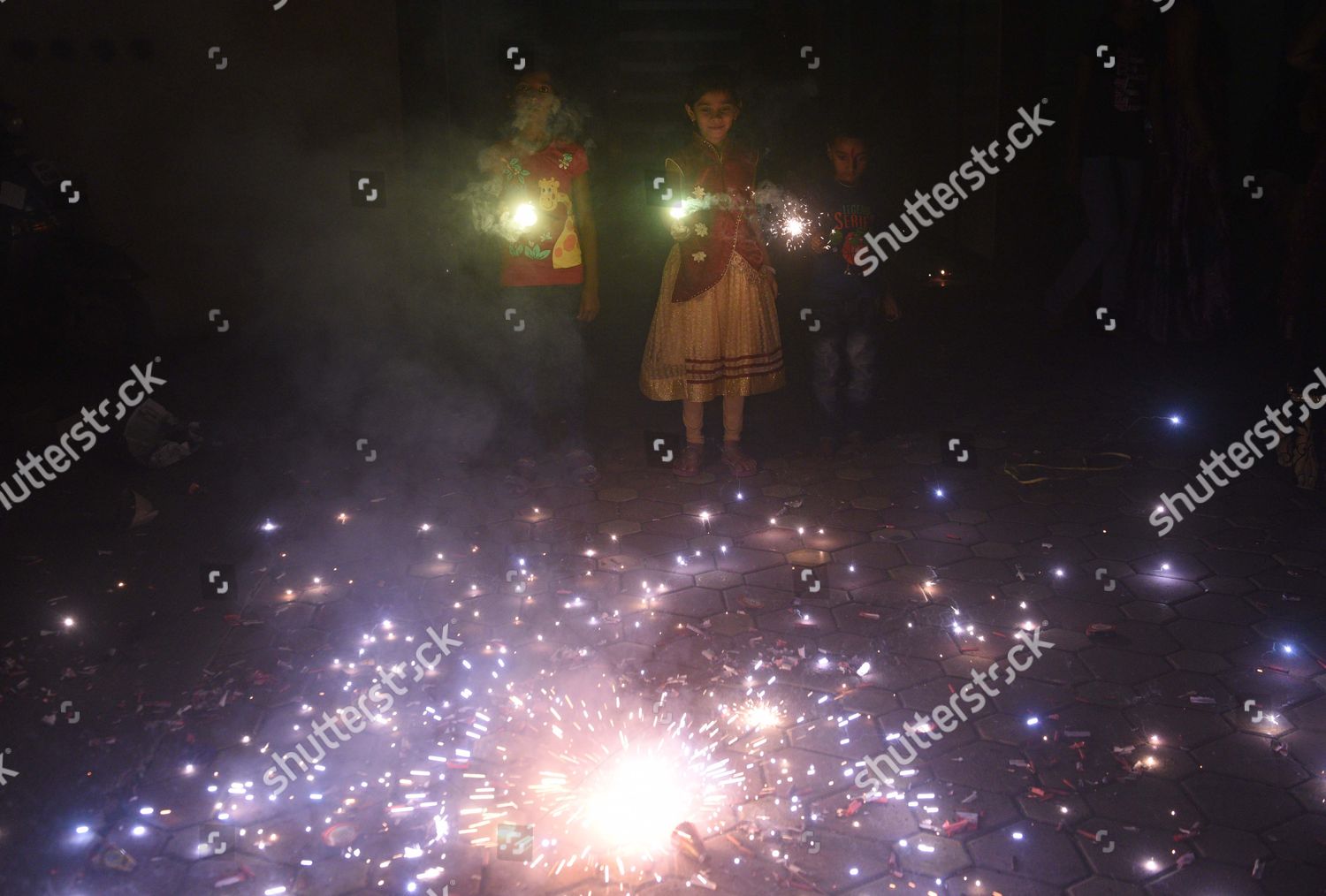 People Burst Fire Crackers Market Yard Editorial Stock Photo - Stock ...