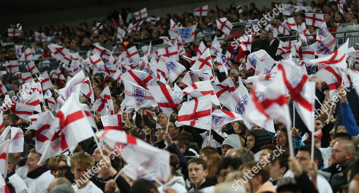 England Fans Wave St Georges Flags Editorial Stock Photo - Stock Image ...