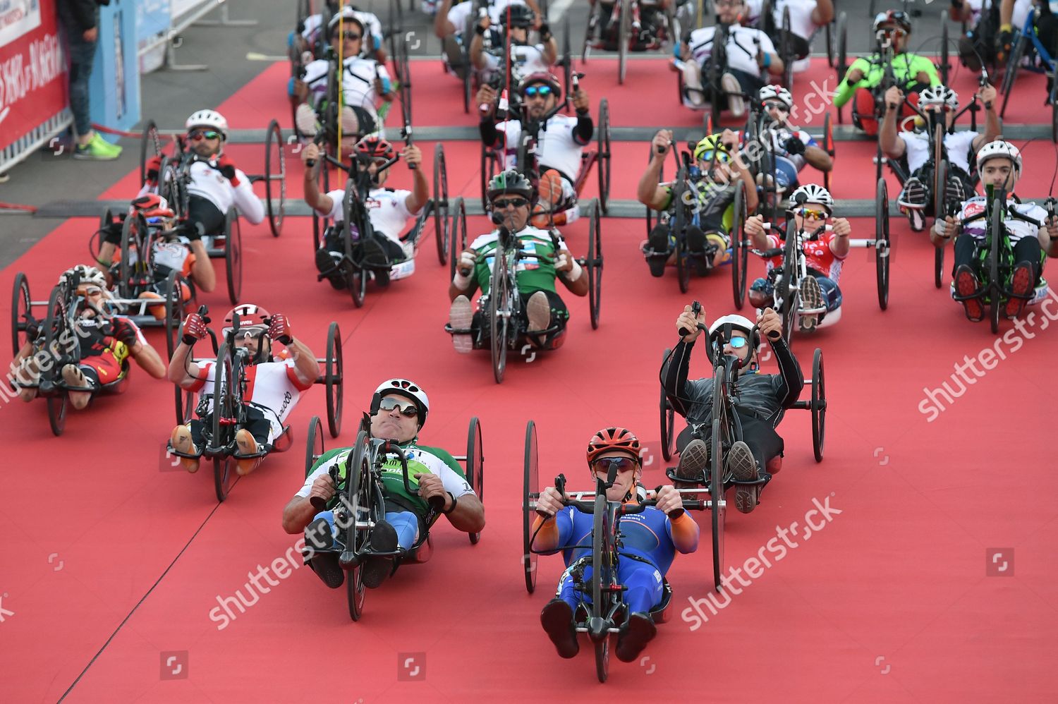 Handbikers Wheelchair Athletes Start Their Groups Editorial Stock Photo ...