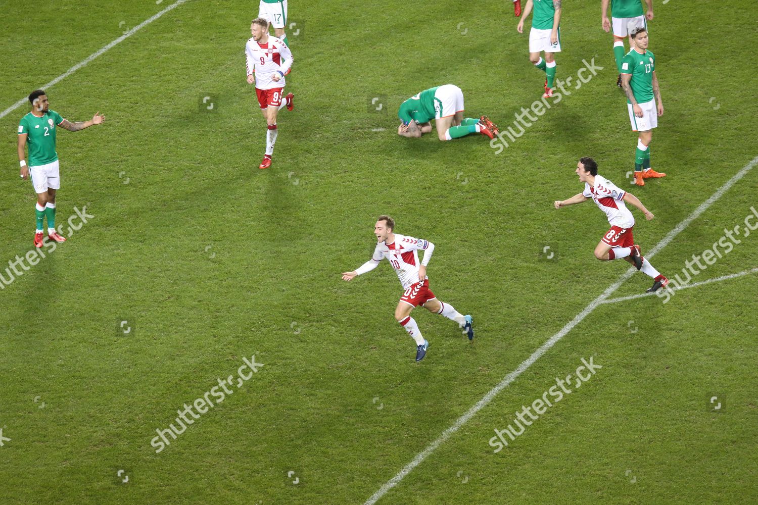 Republic Ireland Vs Denmark Denmarks Christian Editorial Stock Photo ...