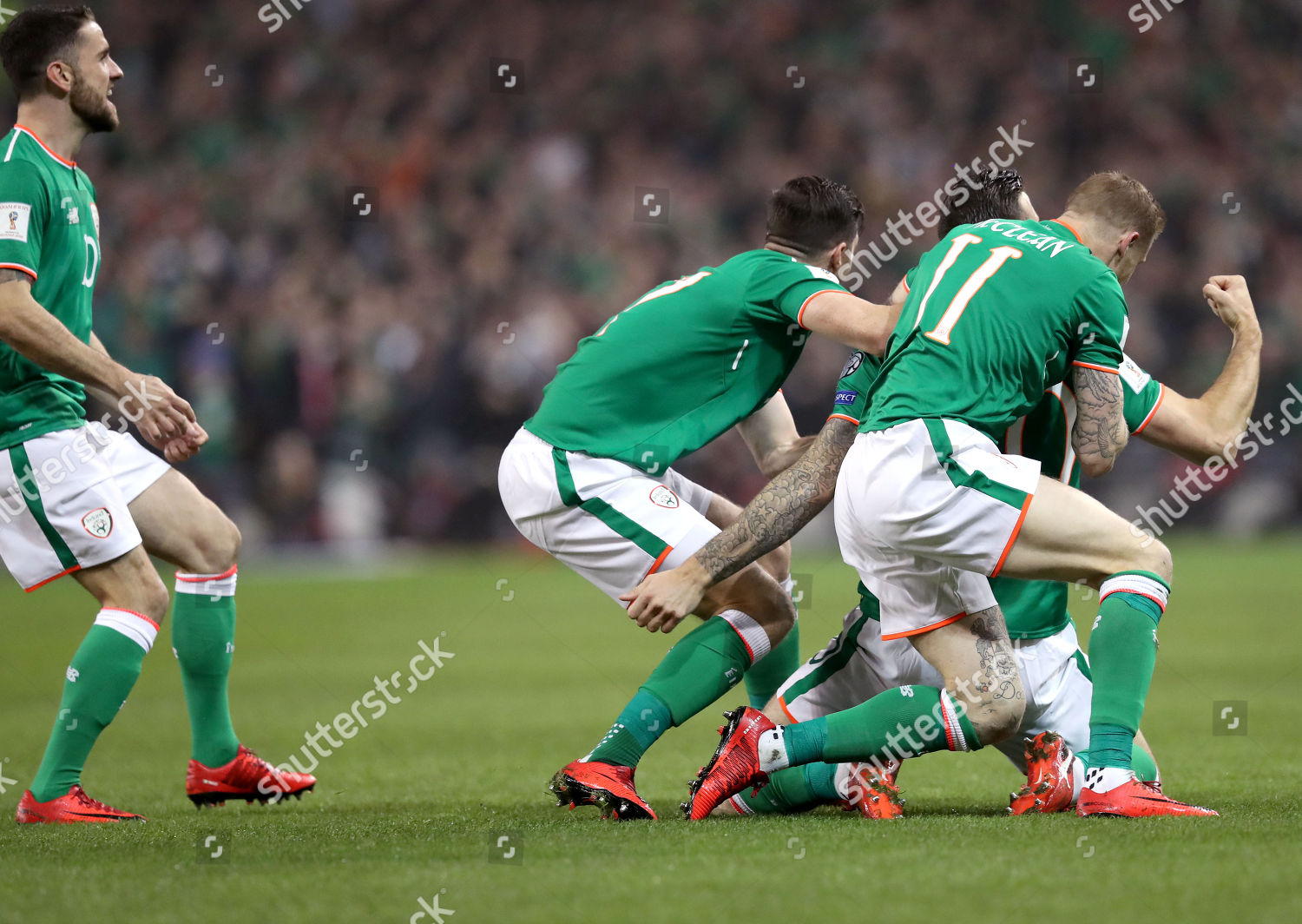 Republic Ireland Vs Denmark Irelands Shane Editorial Stock Photo ...