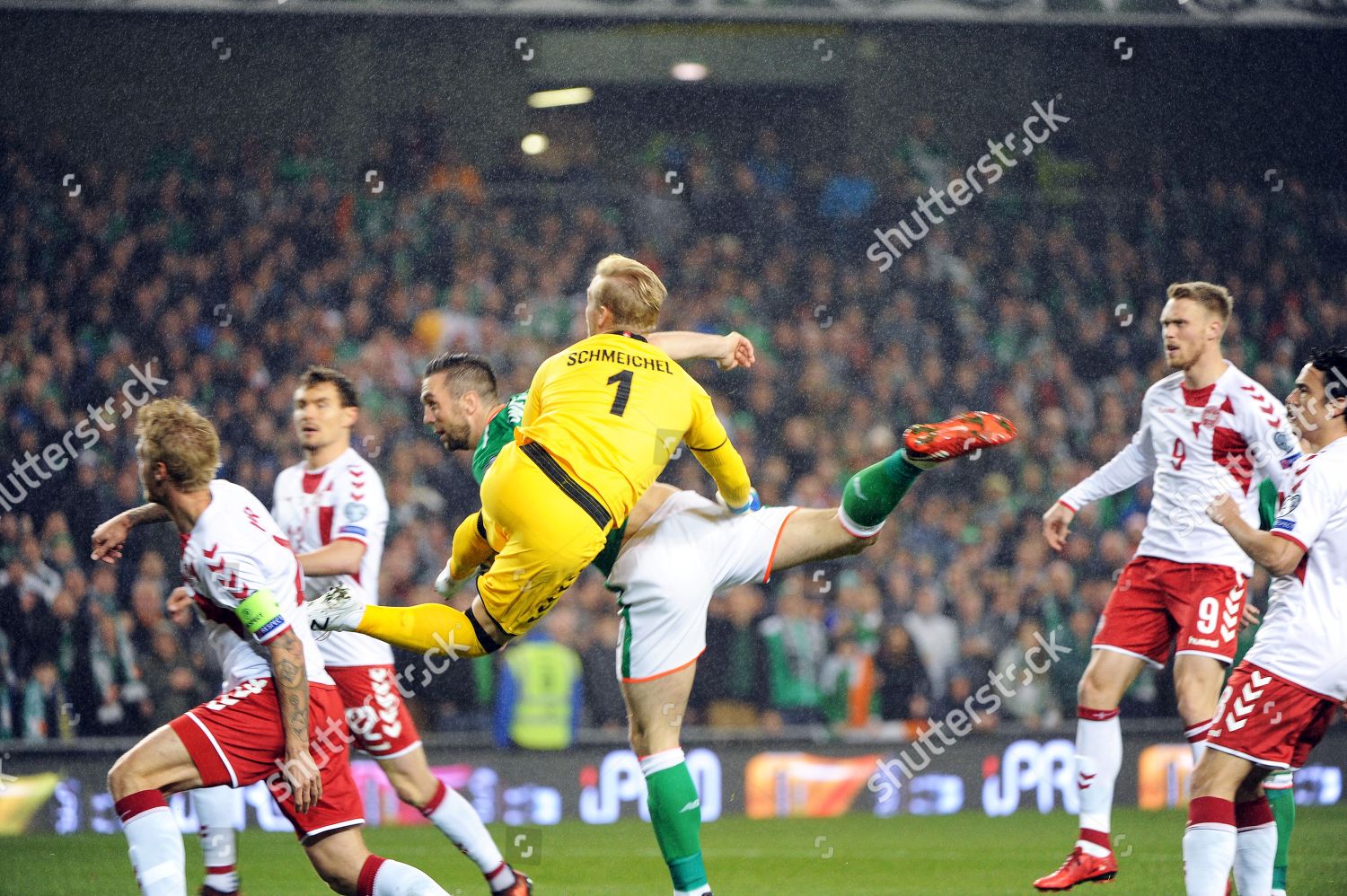 Shane Duffy Kasper Schmeichel Editorial Stock Photo - Stock Image ...