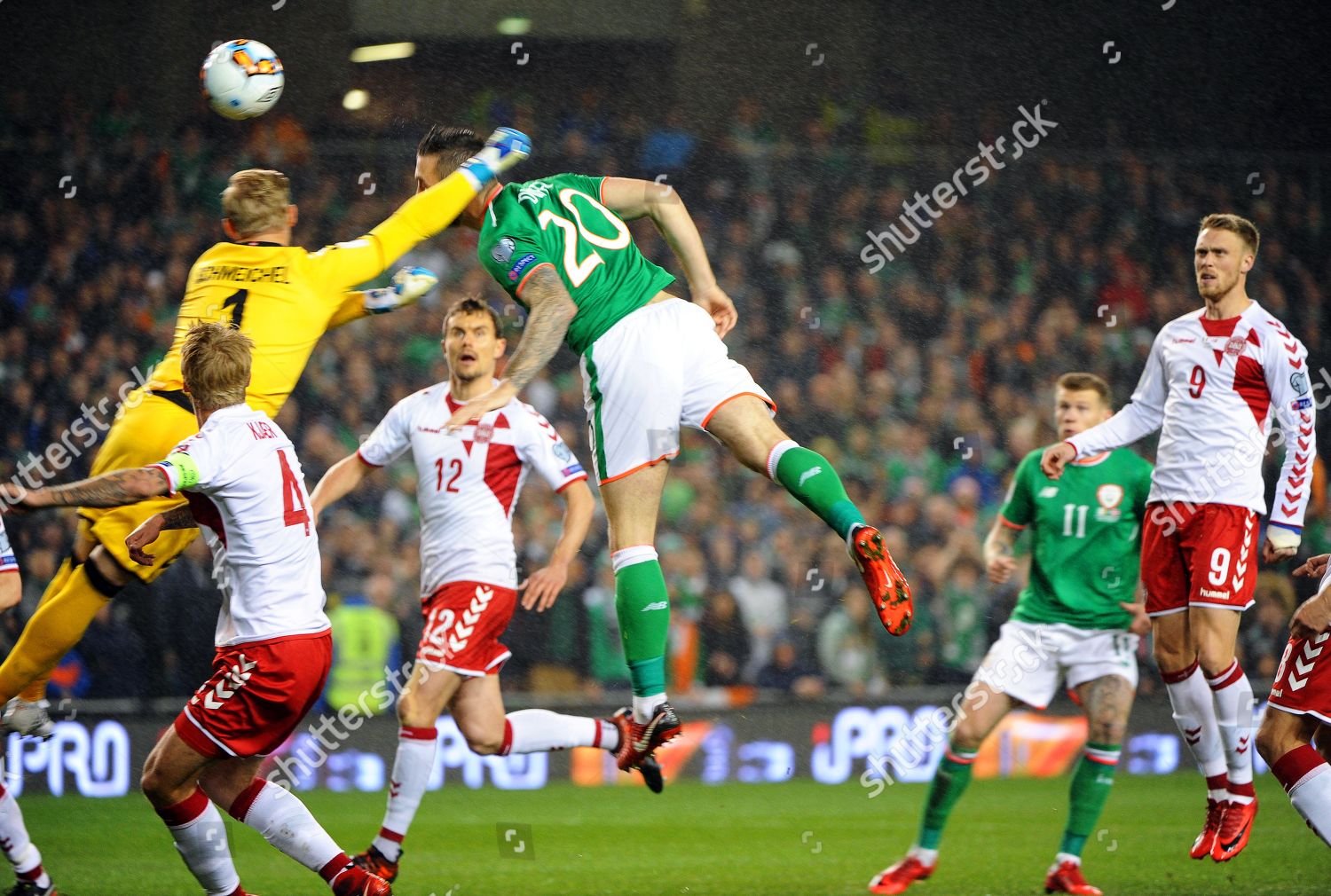 Shane Duffy Kasper Schmeichel Editorial Stock Photo - Stock Image ...