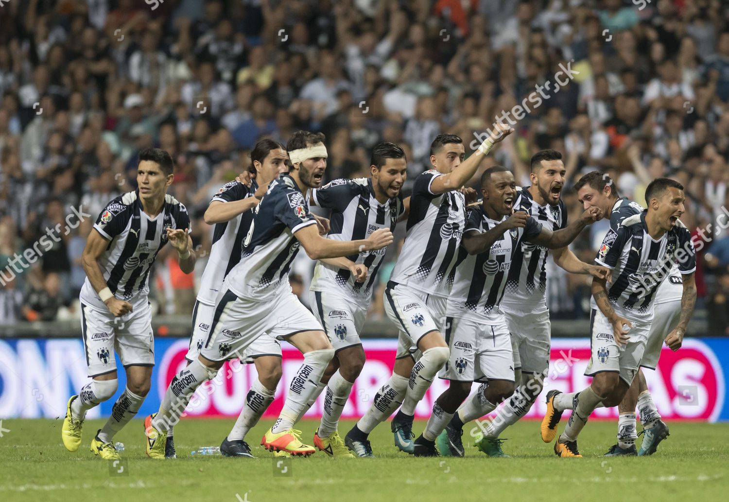 Rayados De Montereys Players Celebrate Their Editorial Stock Photo ...