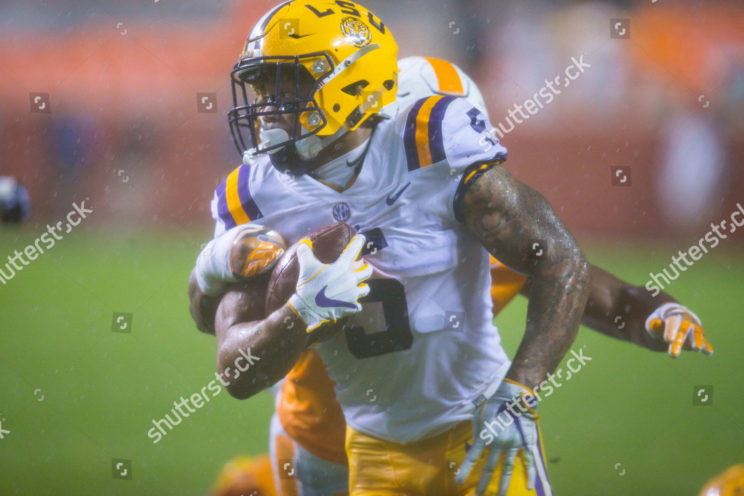 Derrius Guice 5 Lsu Tigers Runs Editorial Stock Photo - Stock Image ...
