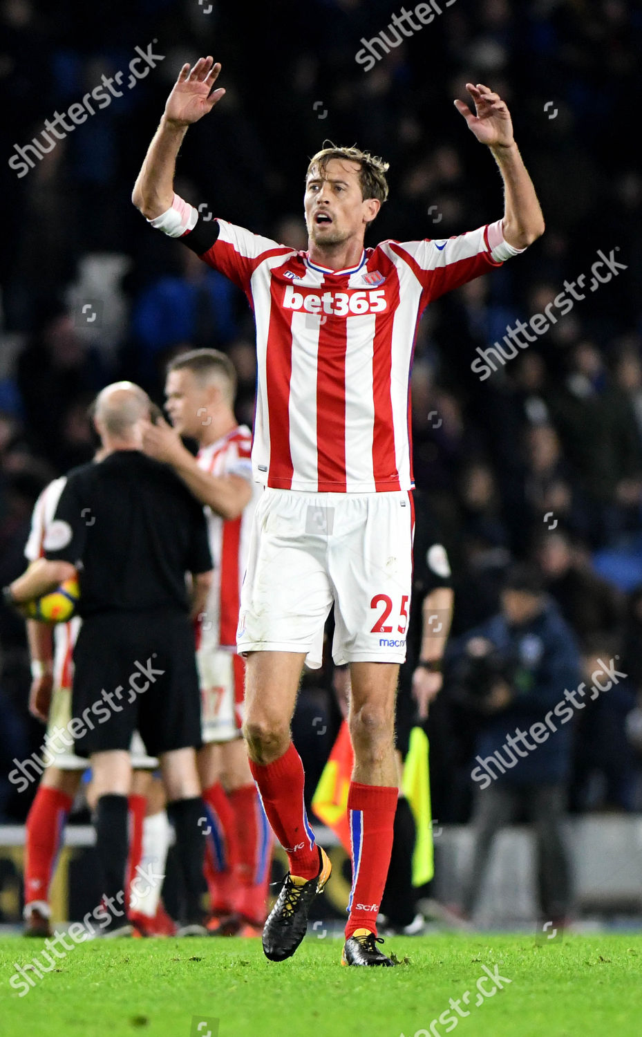 Peter Crouch Stoke Acknowledges Travelling Fans Editorial Stock Photo ...