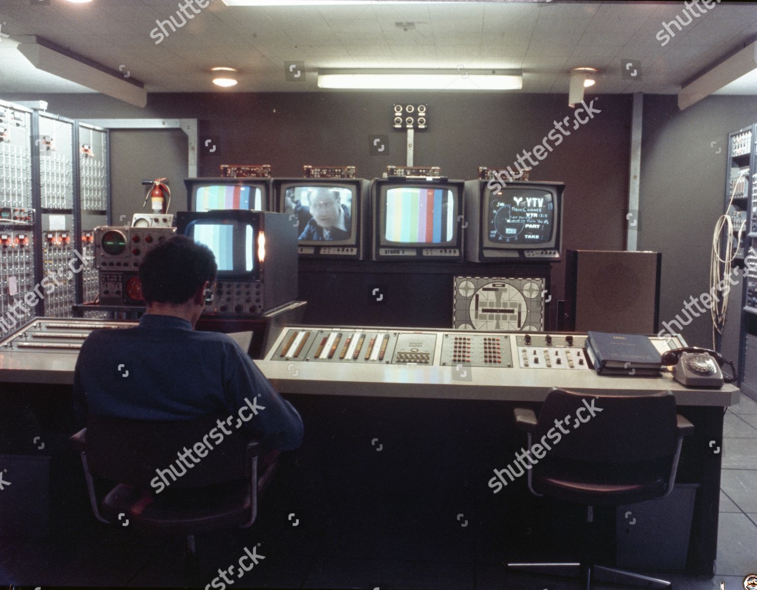 Television Studio Control Room Editorial Stock Photo - Stock Image ...