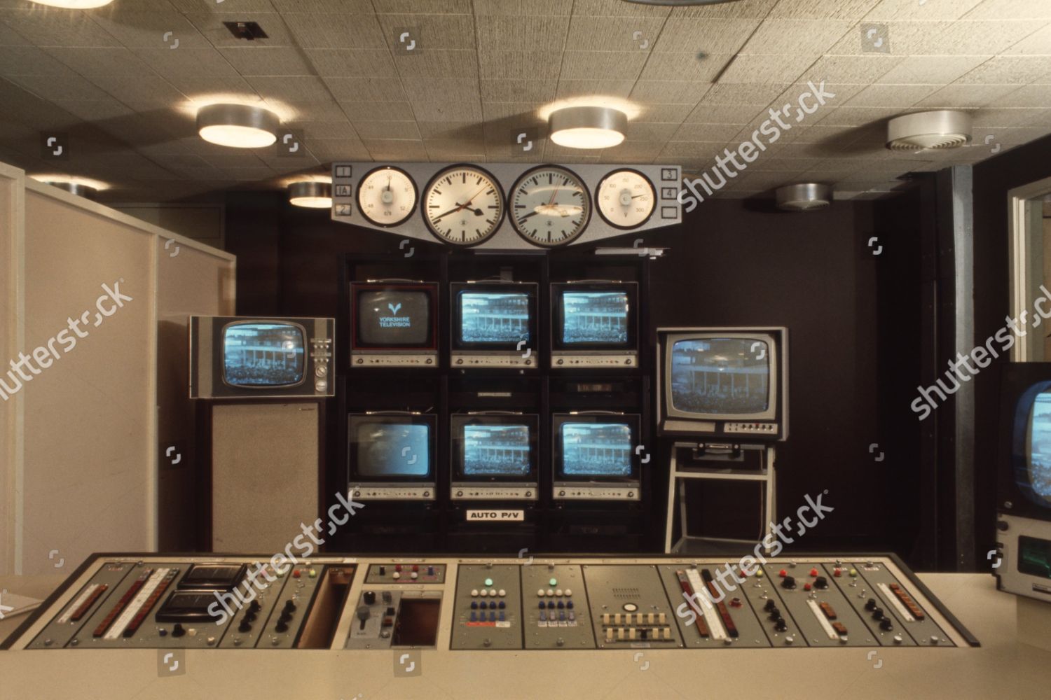 Television Studio Control Room Editorial Stock Photo - Stock Image ...