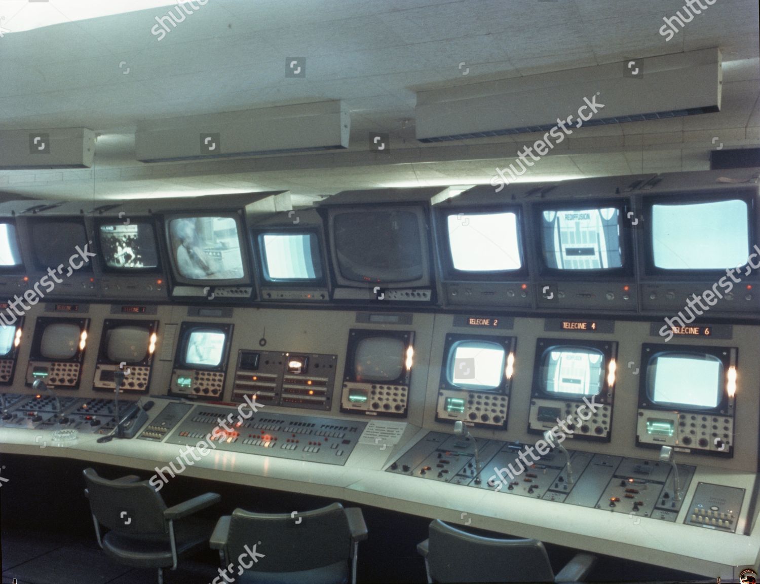 Television Studio Control Room Editorial Stock Photo - Stock Image ...