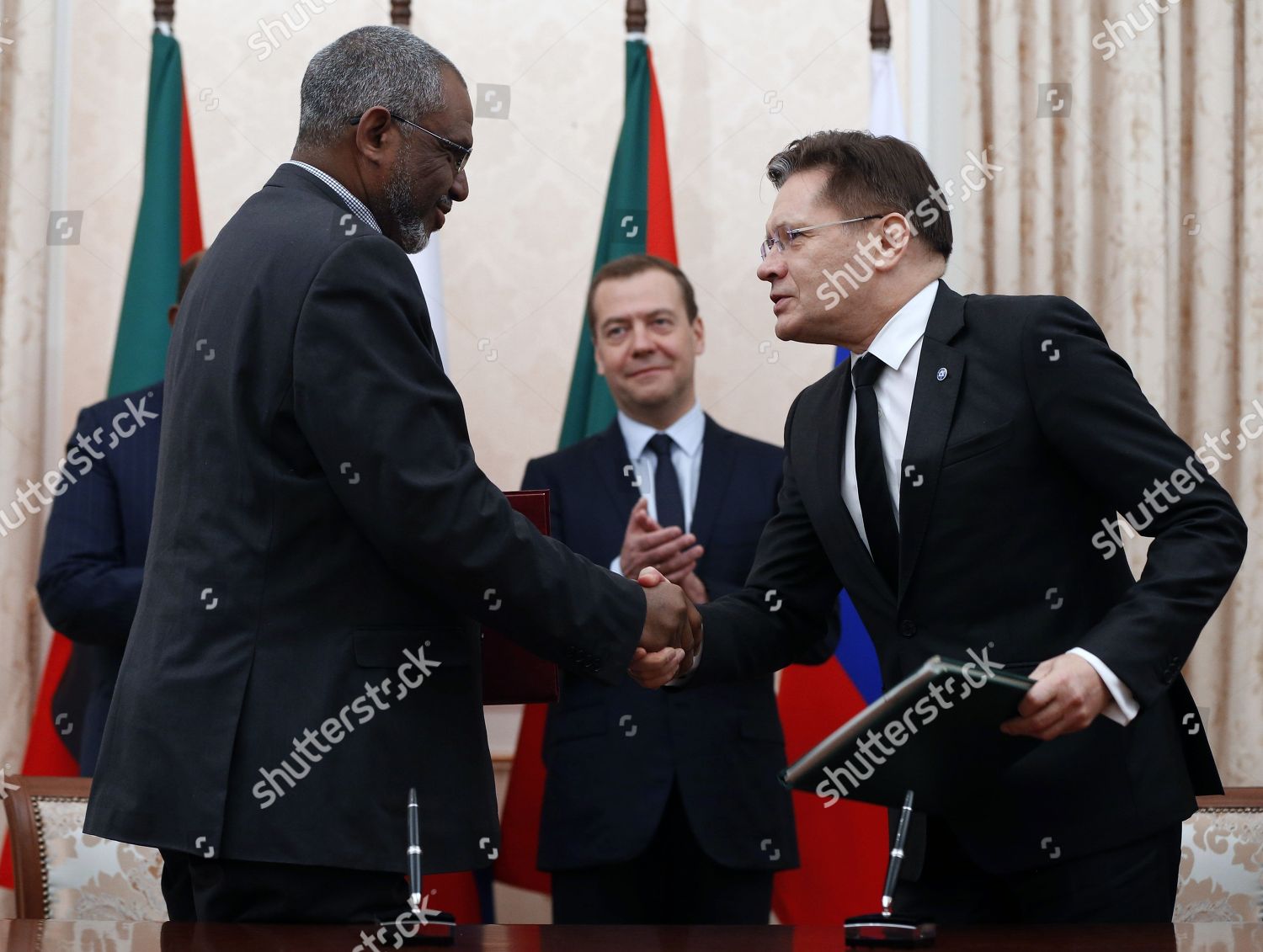 Dmitry Medvedev Muataz Musa Abdalla Salim Editorial Stock Photo - Stock ...