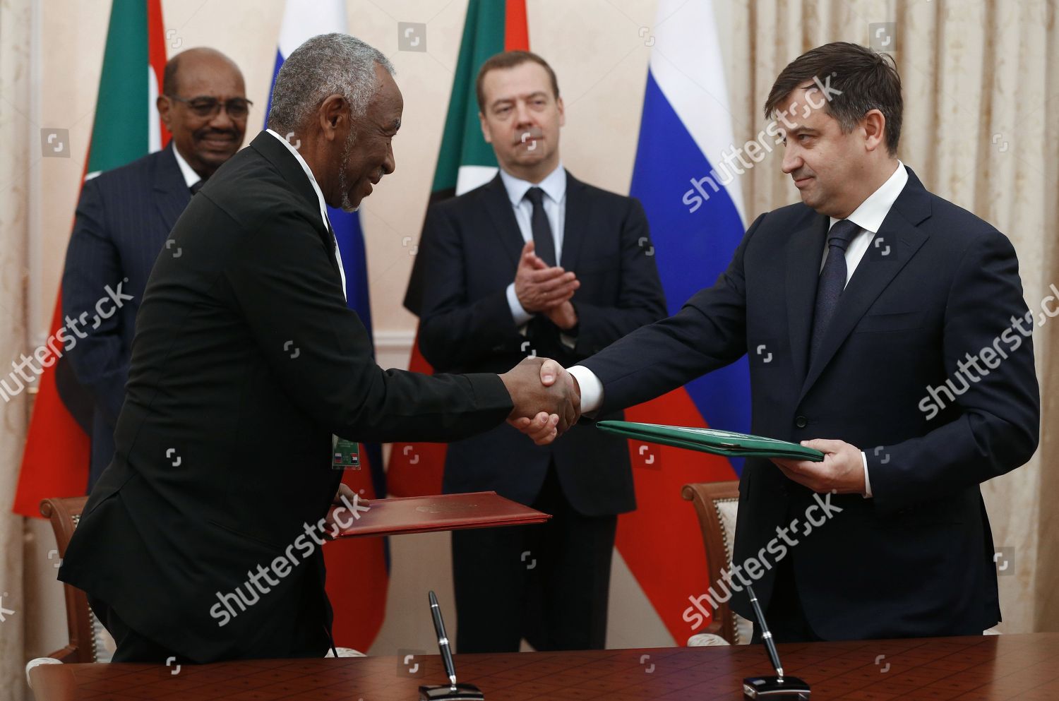 Dmitry Medvedev Muataz Musa Abdalla Salim Editorial Stock Photo - Stock ...