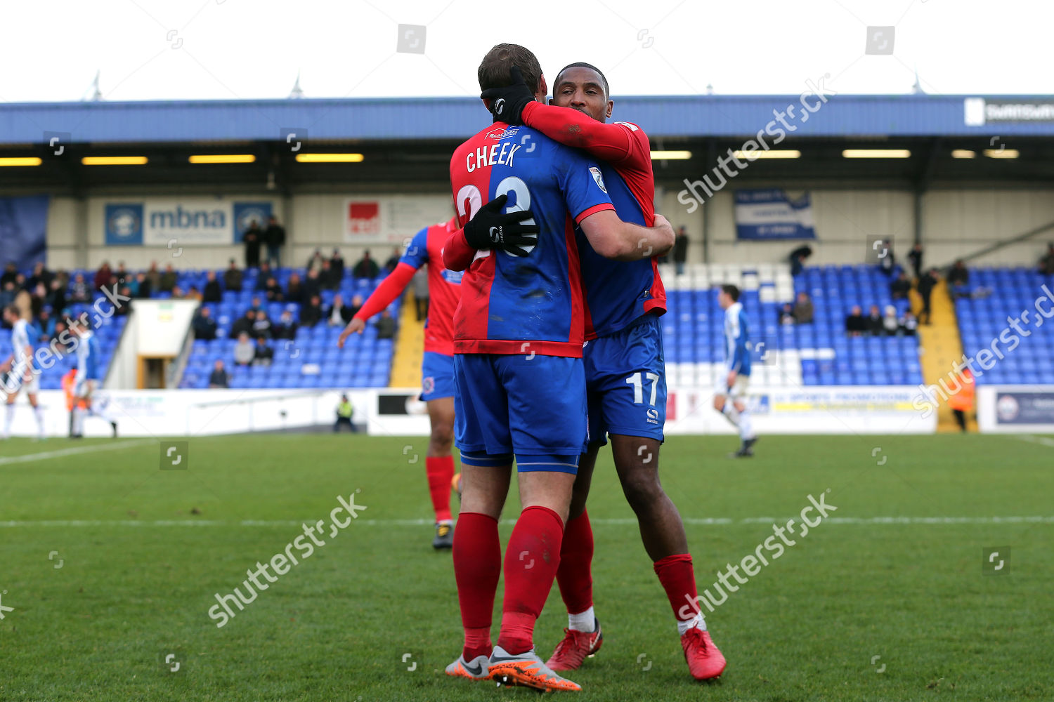 Michael Cheek Dagenham Congratulated After Scoring Editorial Stock ...