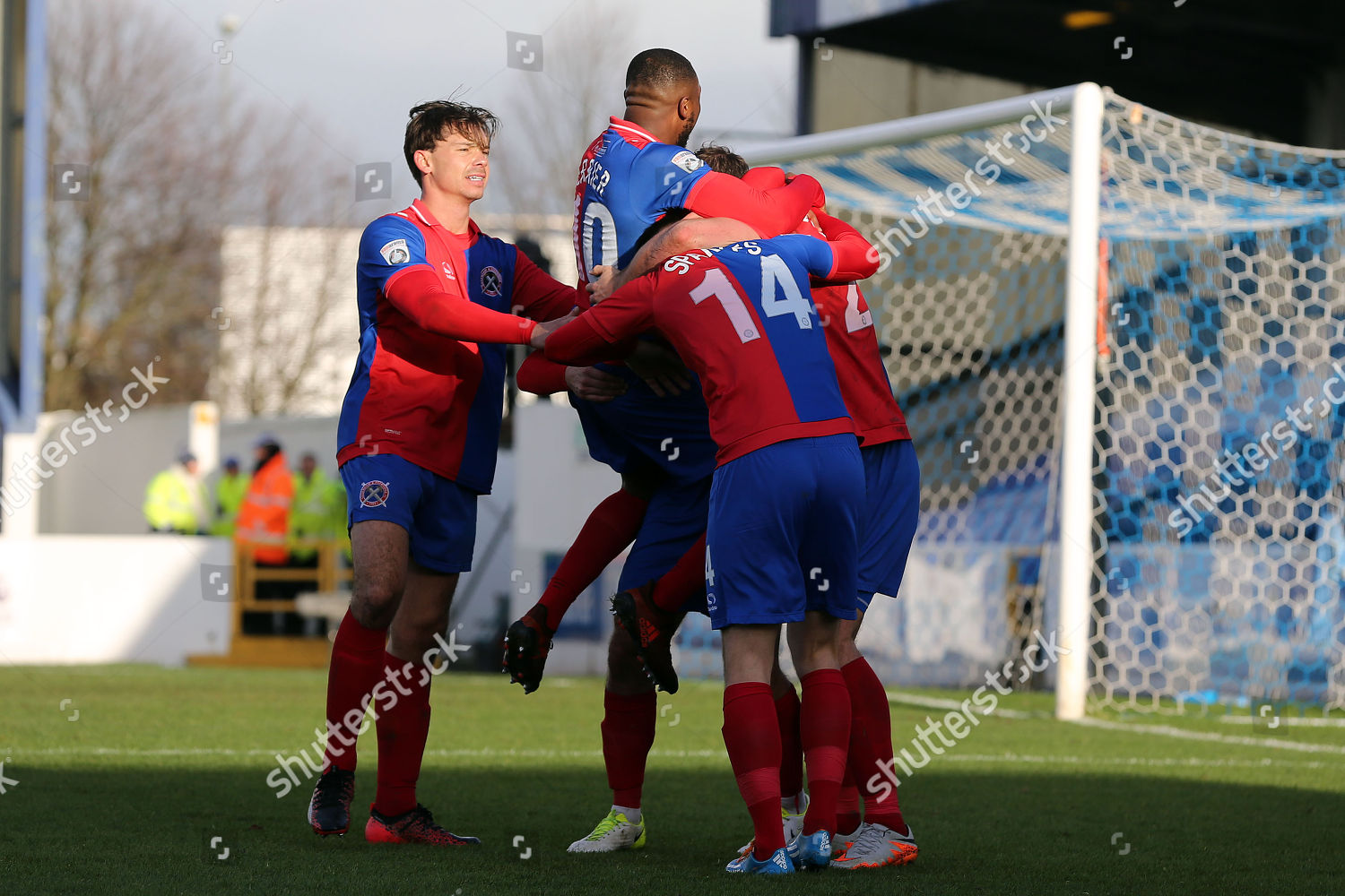 Michael Cheek Dagenham Congratulated After Scoring Editorial Stock ...