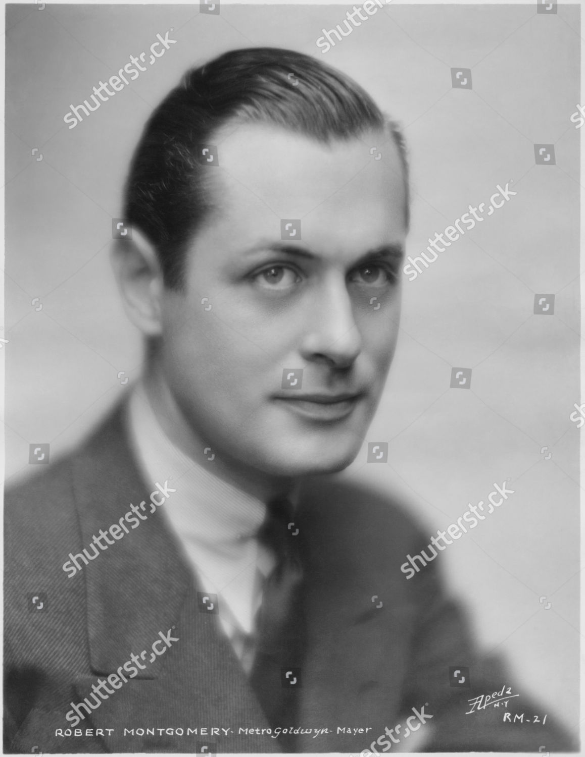 Actor Robert Montgomery Publicity Portrait Mgm Editorial Stock Photo ...