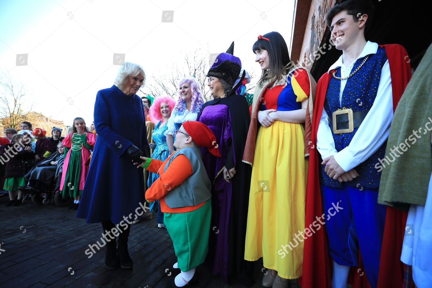 Camilla Duchess Cornwall Meeting Pantomime Actors Editorial Stock Photo ...