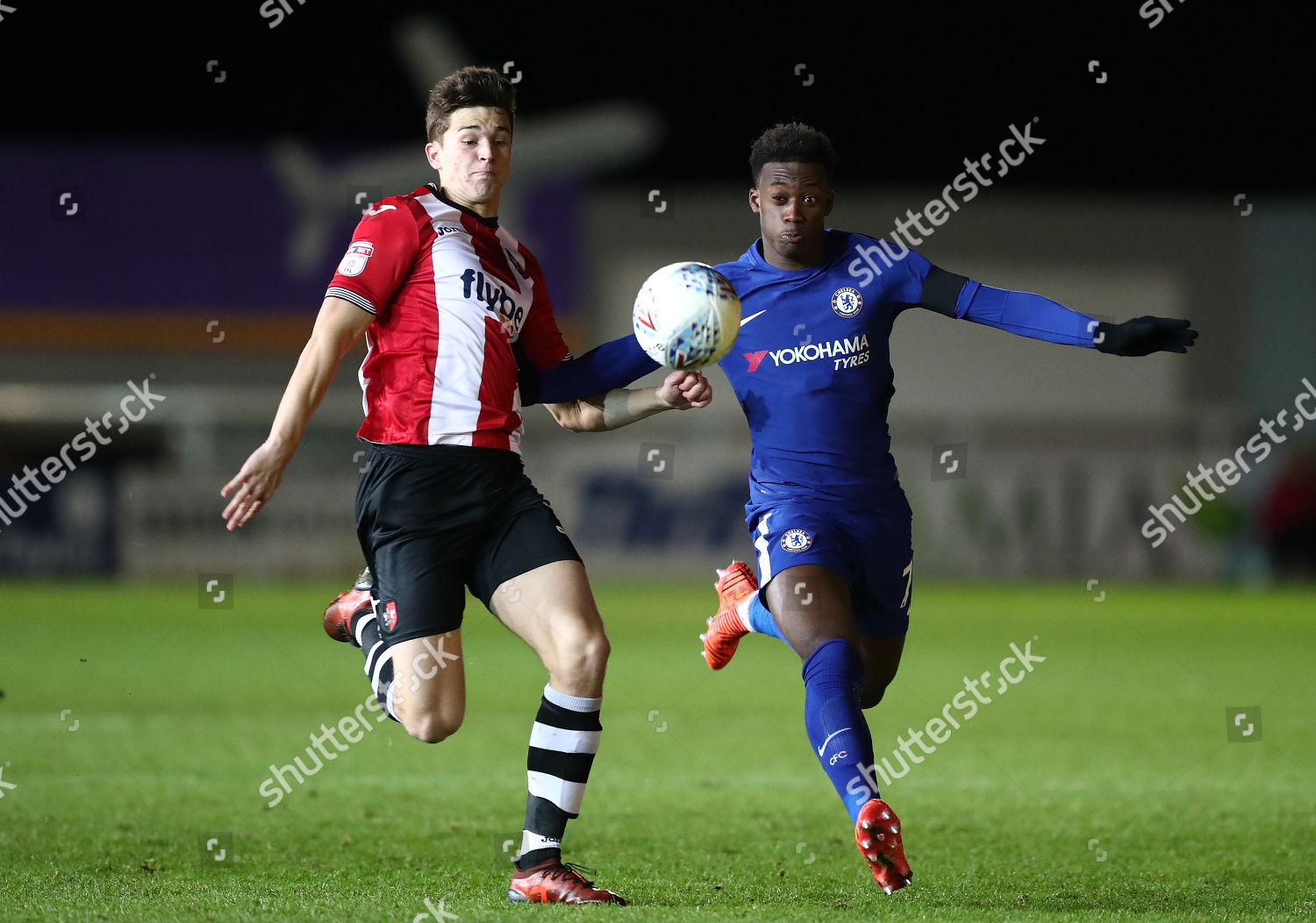Jordan Storey Exeter City Battles Ball Editorial Stock Photo - Stock ...
