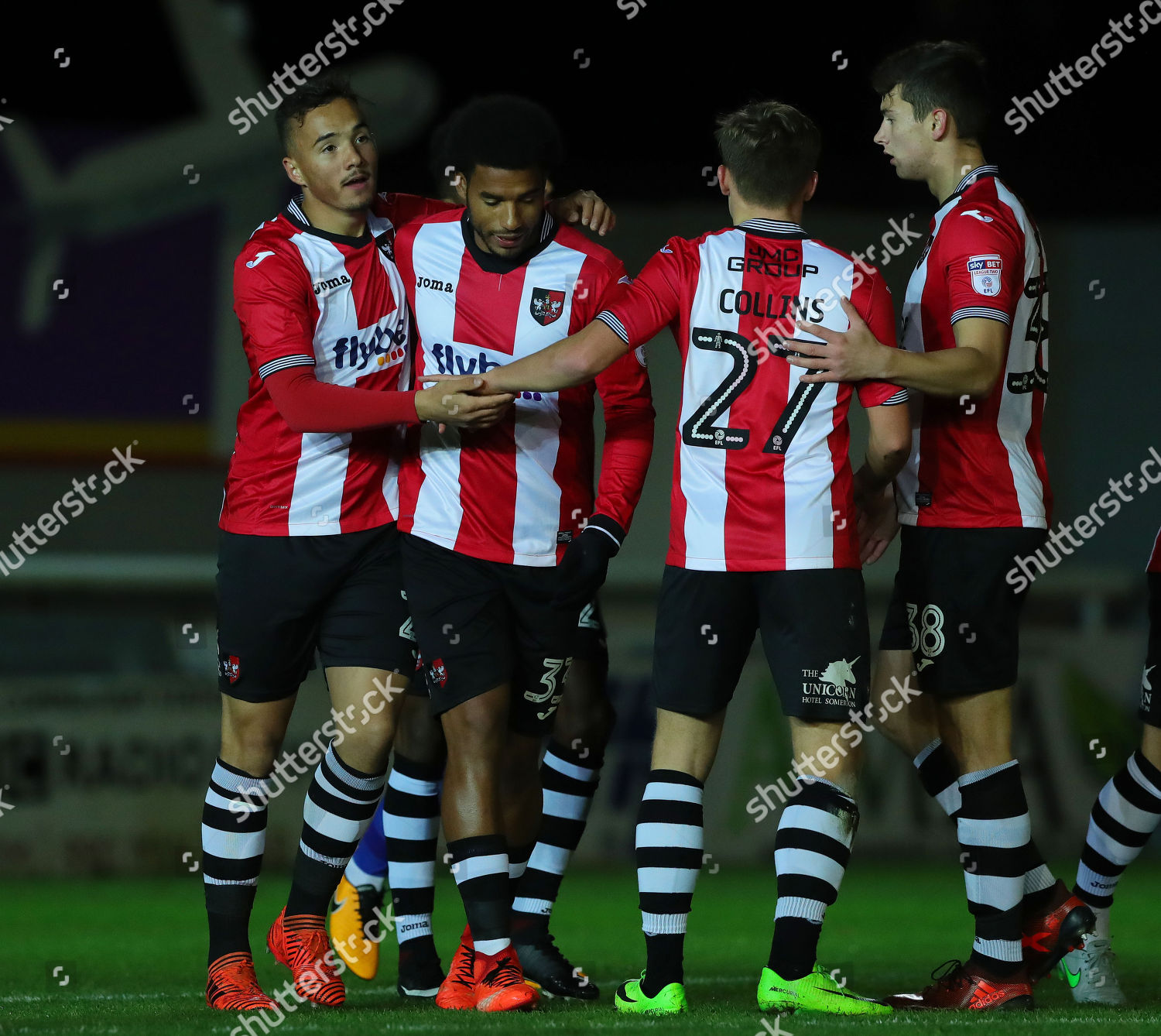 Goal Celebrations Reuben Reid Exeter City Editorial Stock Photo - Stock ...