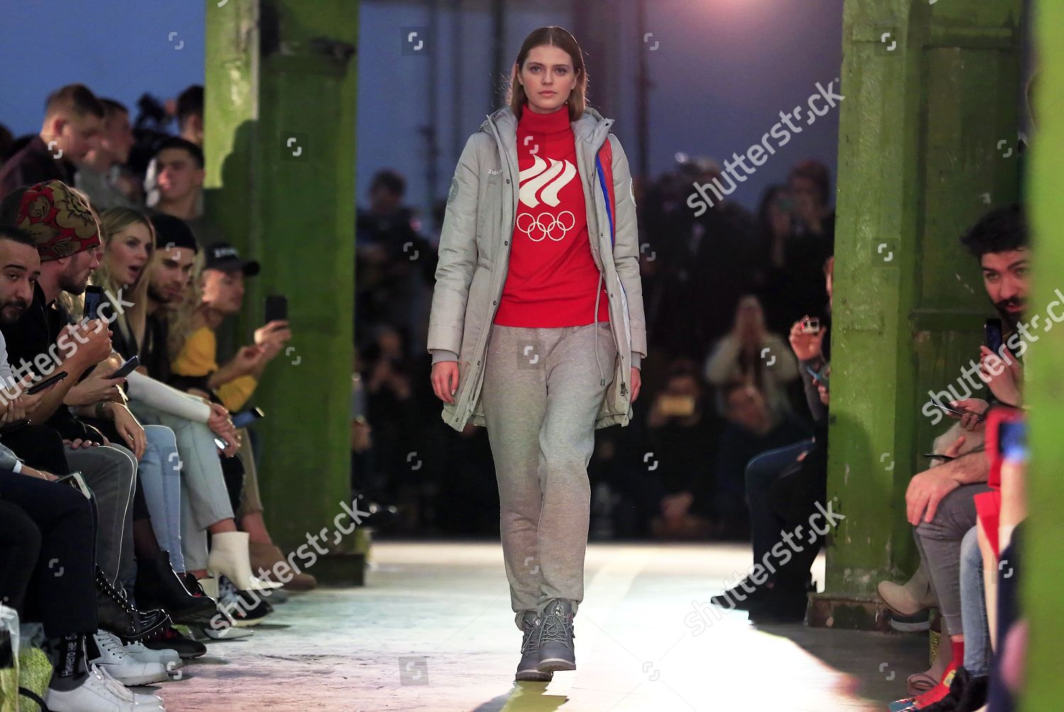 Model Presents Official Olympic Outfit Team Editorial Stock Photo ...