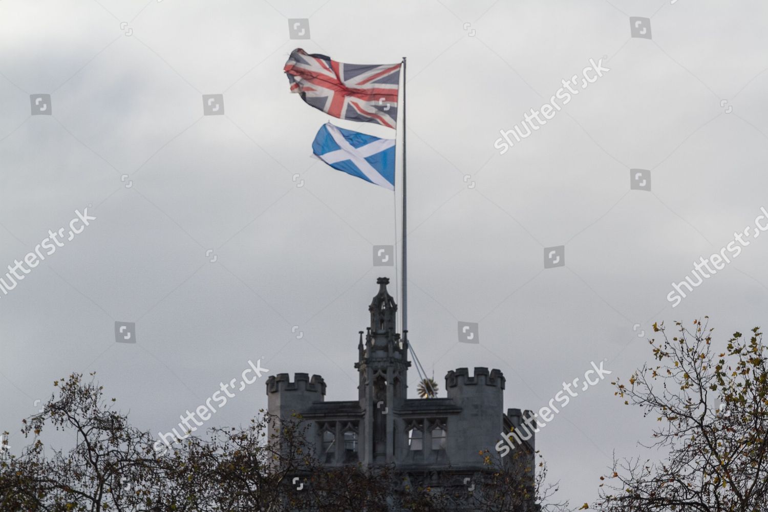 Scottish Saltire Flies Supreme Court Building Editorial Stock Photo ...