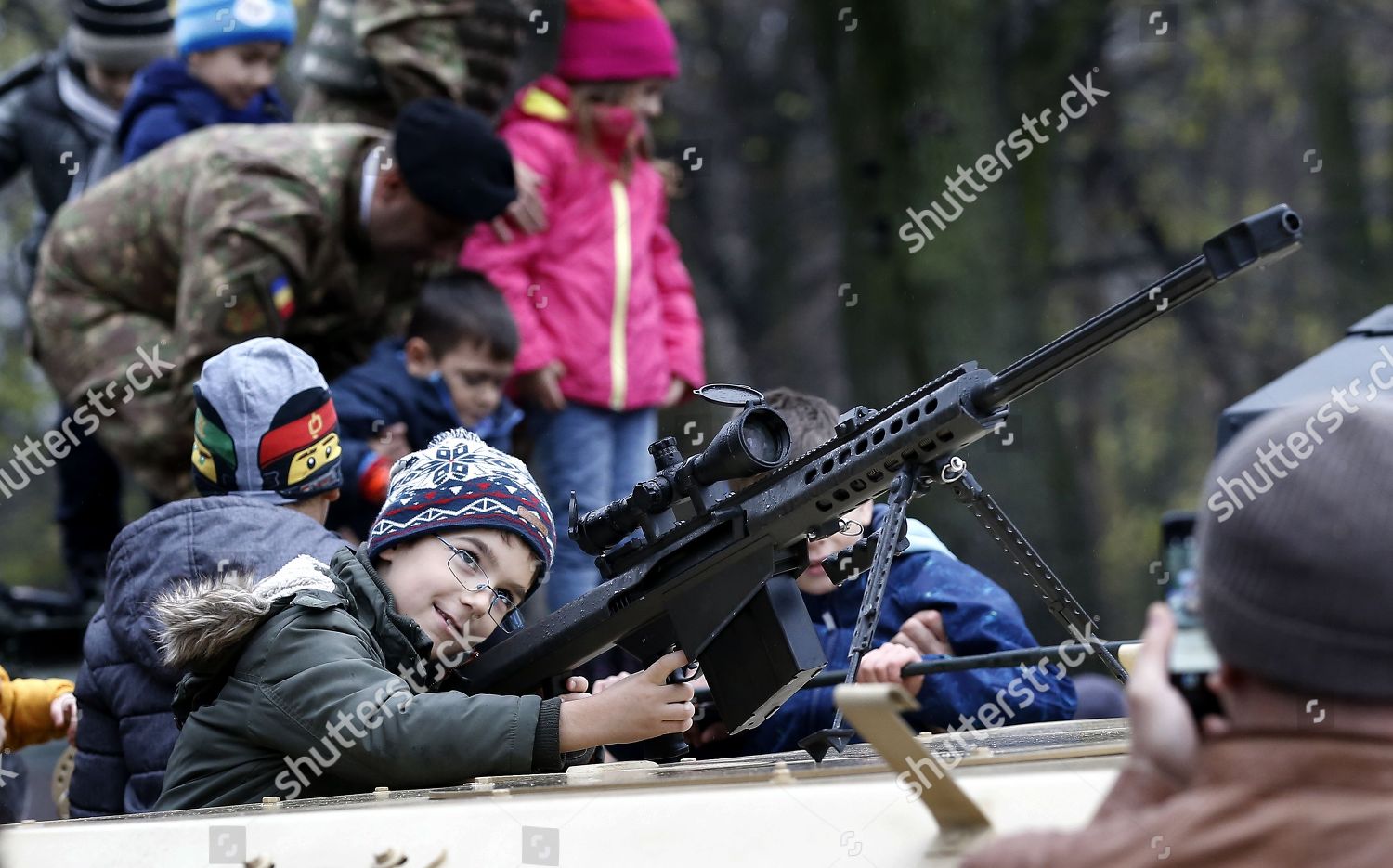 Romanian Child Plays 50 Caliber Sniper Editorial Stock Photo - Stock ...