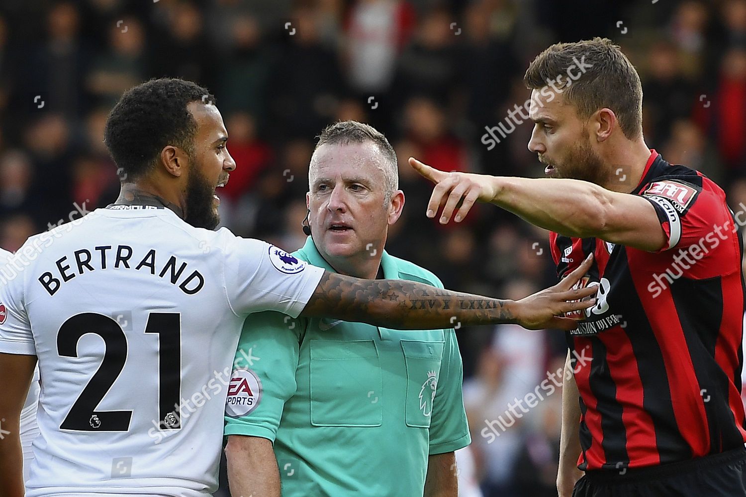 Referee Jonathan Moss Caught Middle Argument Editorial Stock Photo ...