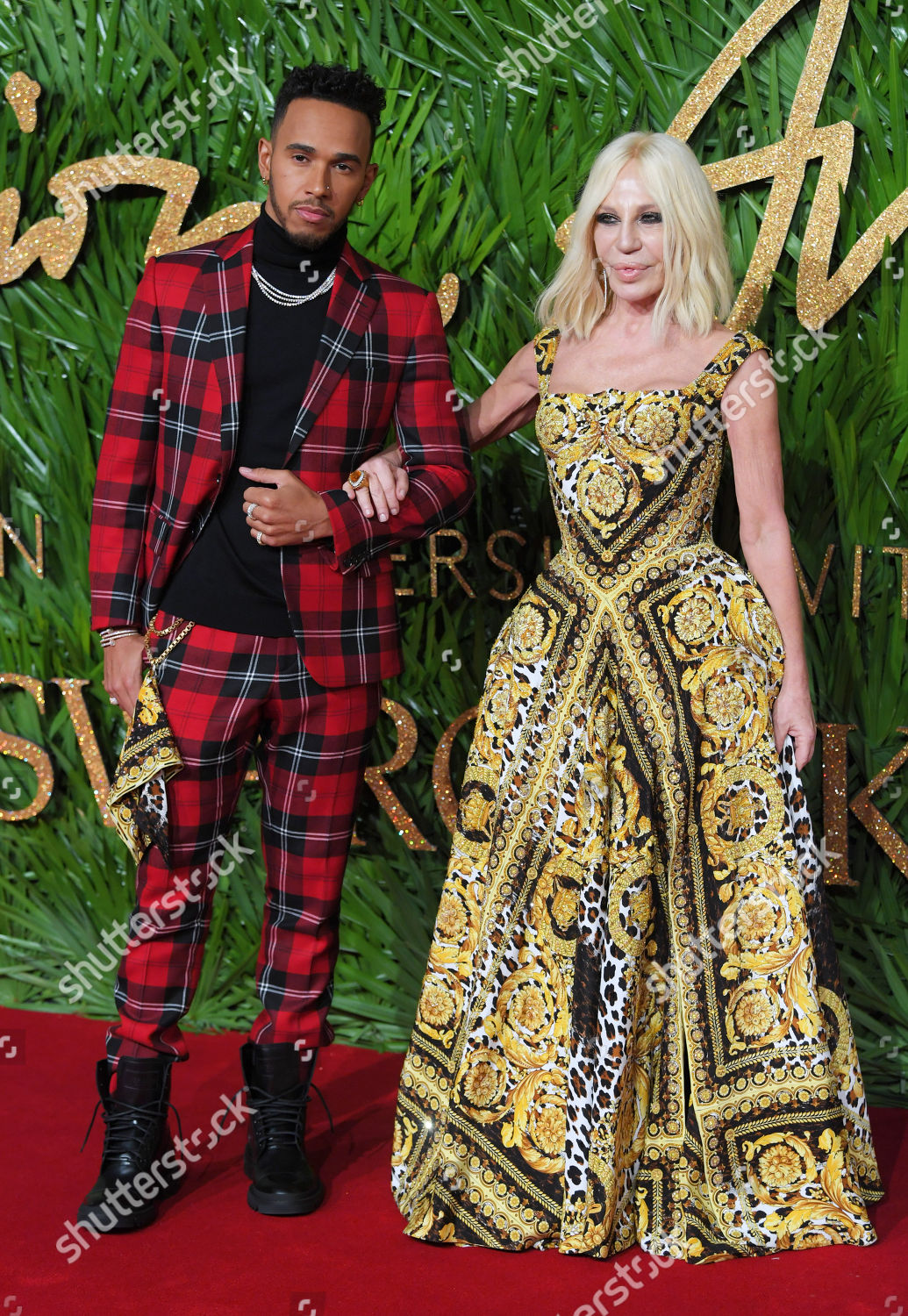Lewis Hamilton Donatella Versace Editorial Stock Photo - Stock Image ...